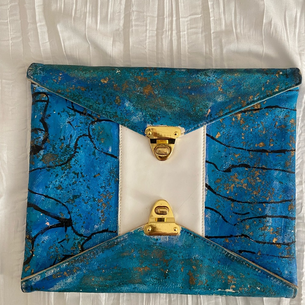 Authentic Ashard Richley Hand Painted Clutch/Tablet C… - Gem